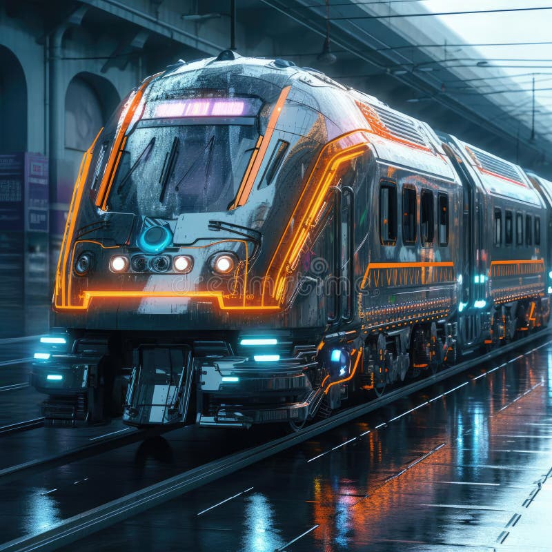 The Train of the Future Powered by Magnetic Technology Stock ...