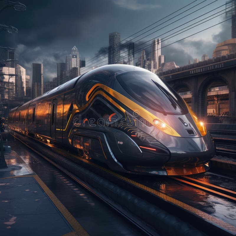 The Train of the Future Powered by Magnetic Technology Stock ...