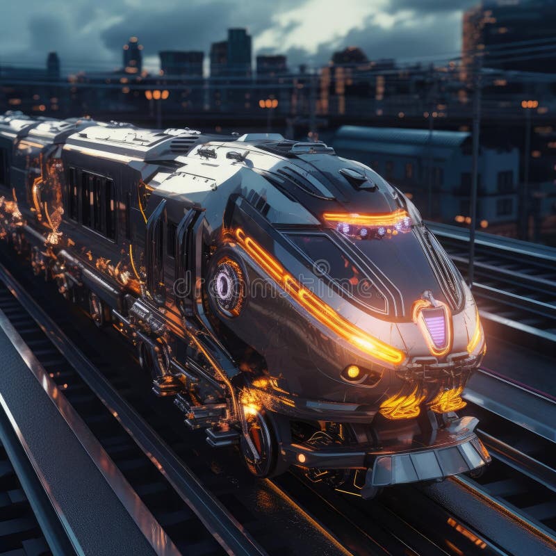 The Train of the Future Powered by Magnetic Technology Stock ...