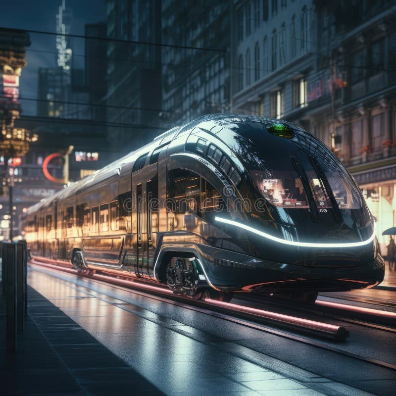 The Train of the Future Powered by Magnetic Technology Stock ...