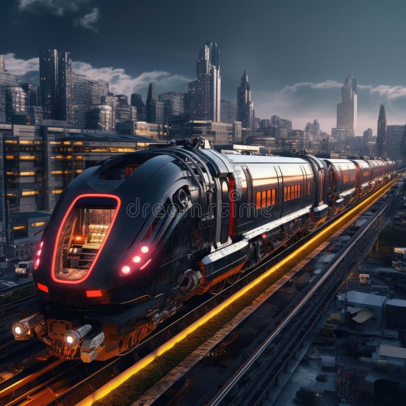 The Train of the Future Powered by Magnetic Technology Stock ...
