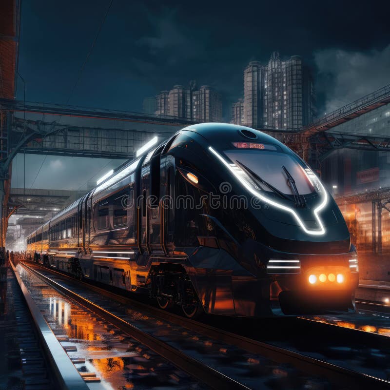 The Train of the Future Powered by Magnetic Technology Stock ...