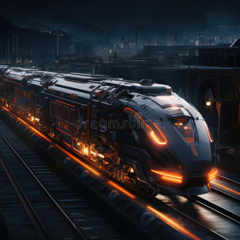 The Train of the Future Powered by Magnetic Technology Stock ...