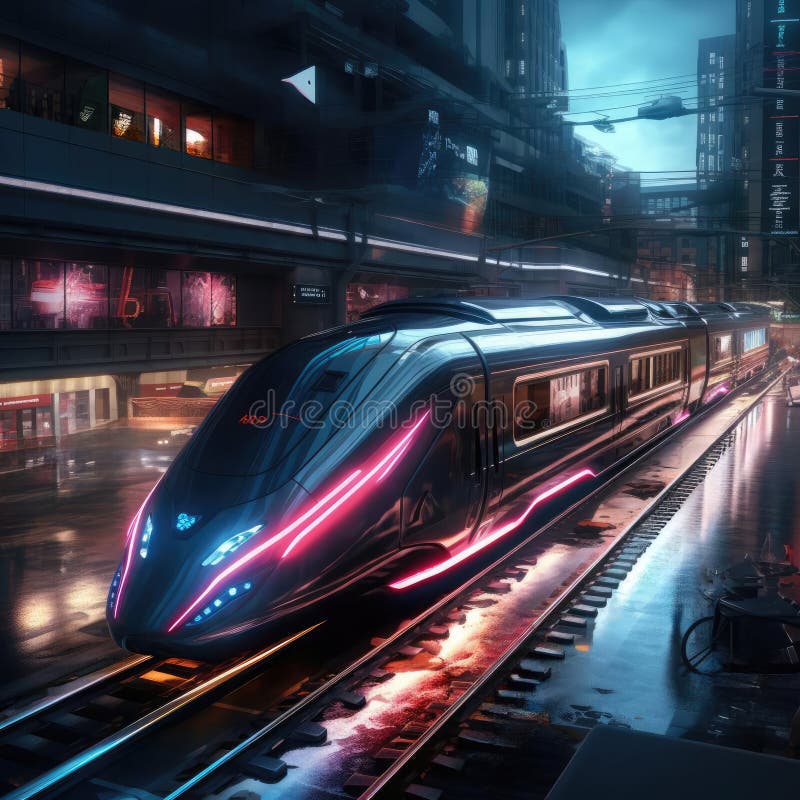 The Train of the Future Powered by Magnetic Technology Stock ...