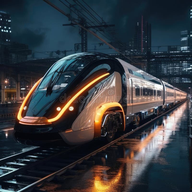 The Train of the Future Powered by Magnetic Technology Stock ...