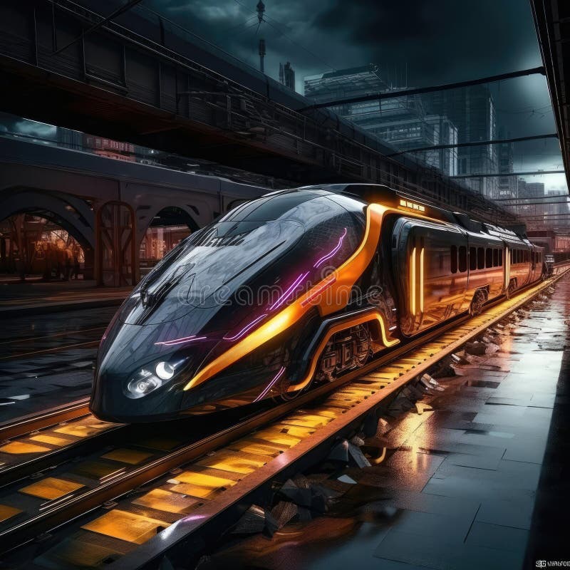 The Train of the Future Powered by Magnetic Technology Stock ...