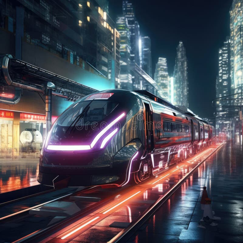 The Train of the Future Powered by Magnetic Technology Stock ...