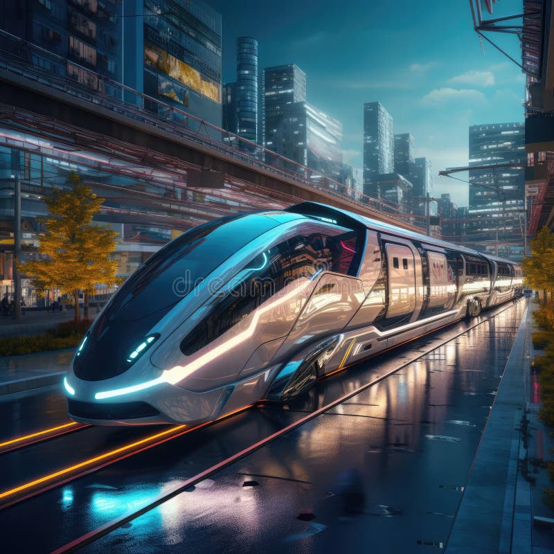 The Train of the Future Powered by Magnetic Technology Stock ...