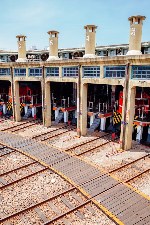 Train Garage Changhua Roundhouse in Taiwan Editorial Image - Image of ...