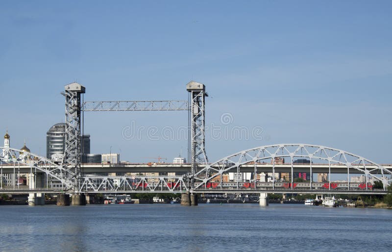 The Train Goes through a Drawbridge Stock Photo - Image of drawbridge ...