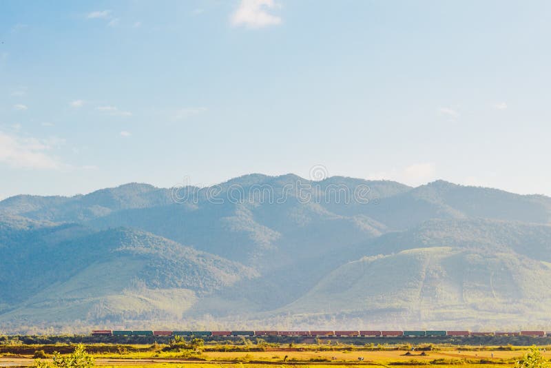 The Train Goes To the Forest Stock Image - Image of rails, grass: 105380191