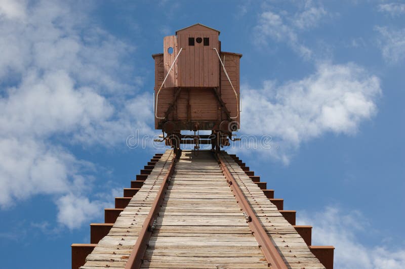 Train going to the sky stock photo. Image of desolate - 11081694