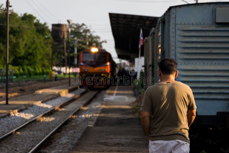 The Train is Going To Stop at the Station. Editorial Photography ...