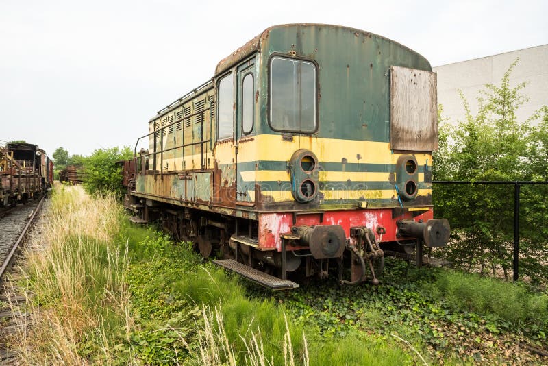 An train graveyard stock photo. Image of rail, rusty - 123100738