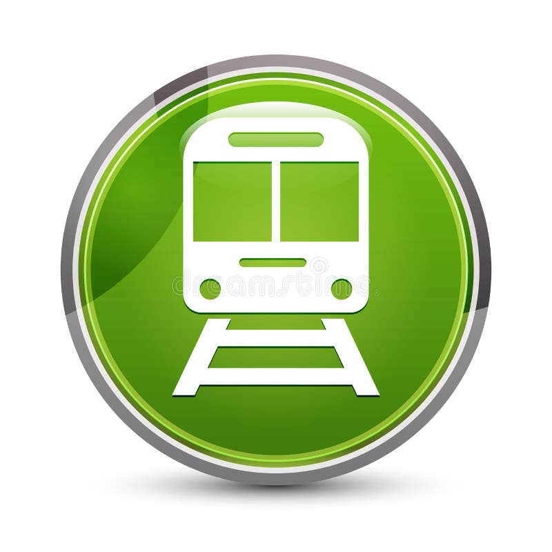 Train Icon Elegant Green Round Button Vector Illustration Stock Vector ...