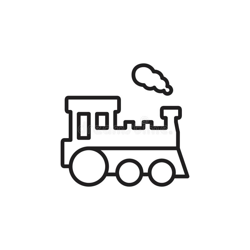 Train Icon Flat Line Illustration Stock Illustration - Illustration of ...