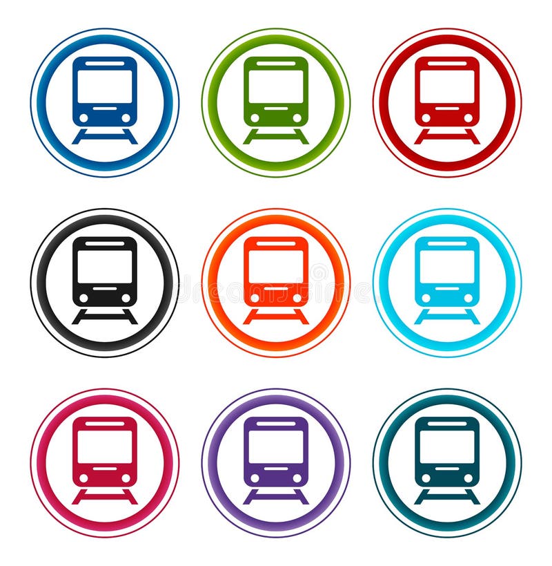 Train Icon Flat Vector Illustration Design Stock Vector - Illustration ...