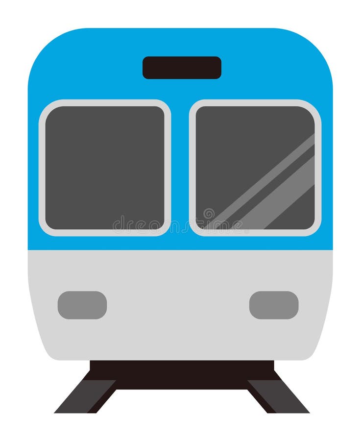 Train Icon Front View Vector Illustration Set Stock Vector ...