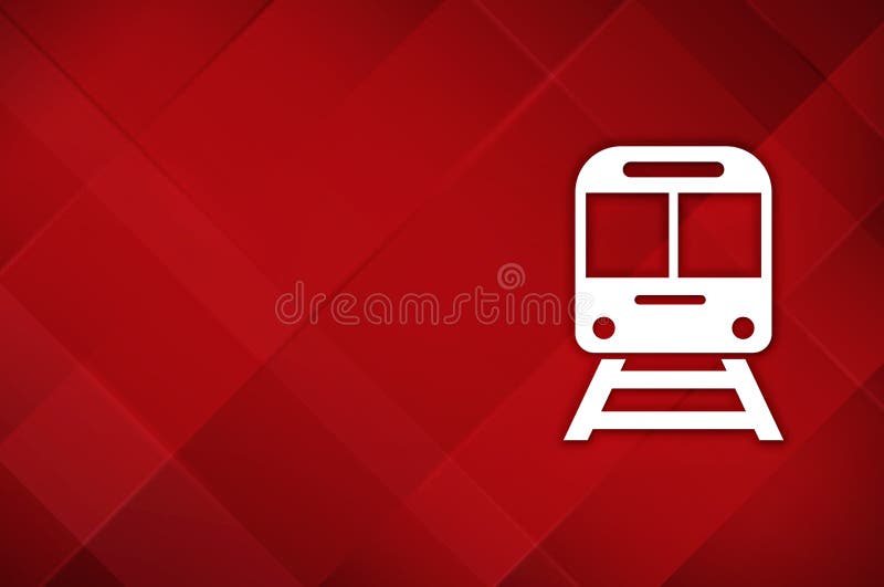 Train Icon Modern Layout Design Abstract Red Background Illustration ...
