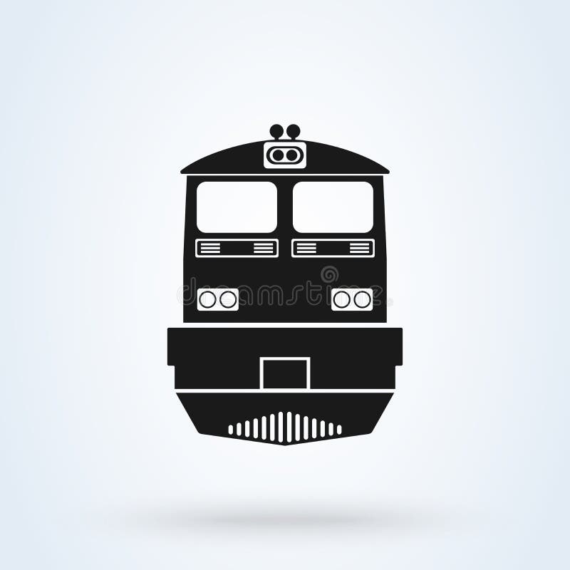 The Train Icon. Railway Symbol Stock Vector - Illustration of black ...