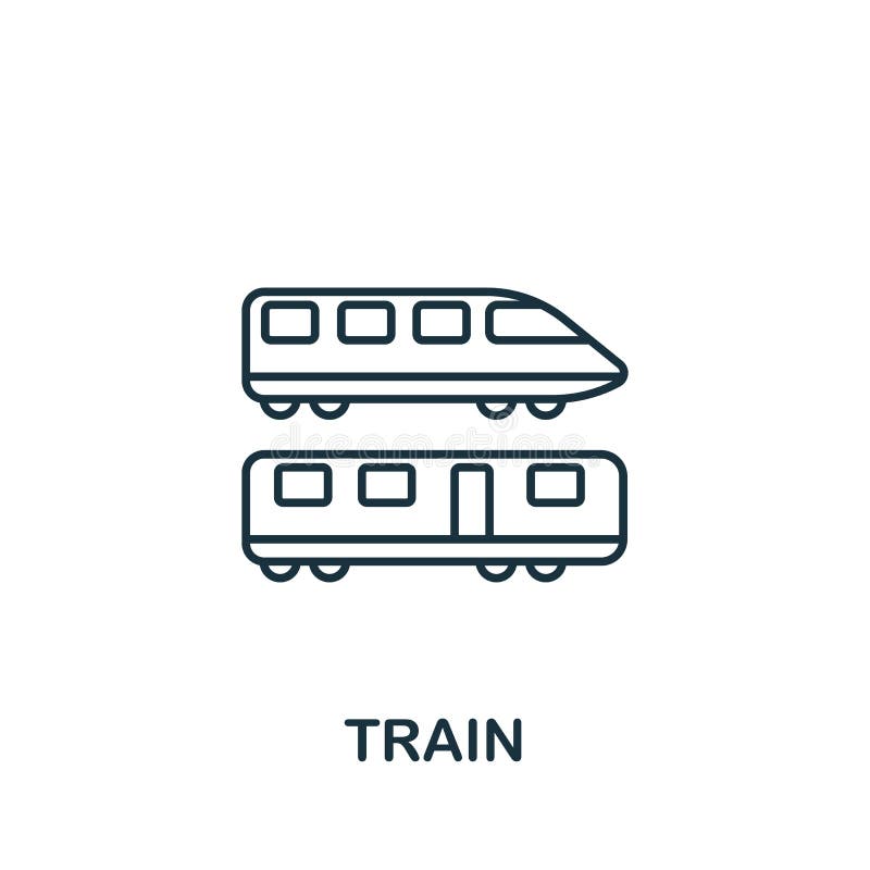 Train Icon. Simple Line Element Train Symbol for Templates, Web Design ...