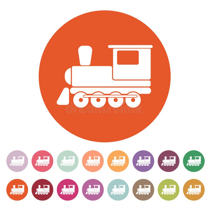 The Train Icon. Travel Symbol. Flat Stock Vector - Illustration of ...