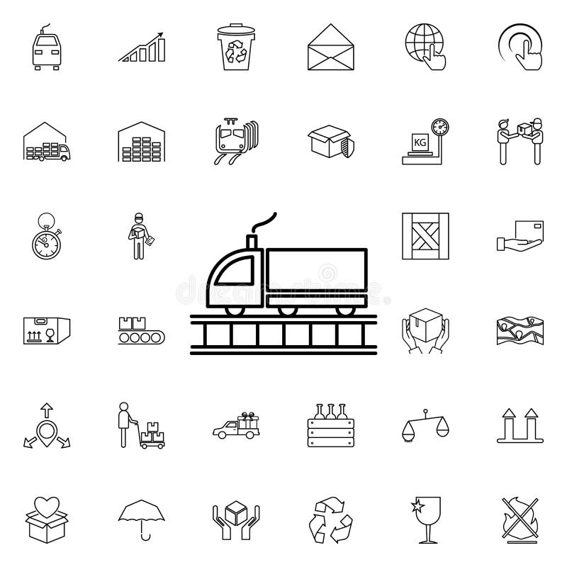 A Train Icon. Universal Set of Cargo Logistic for Website Design and ...