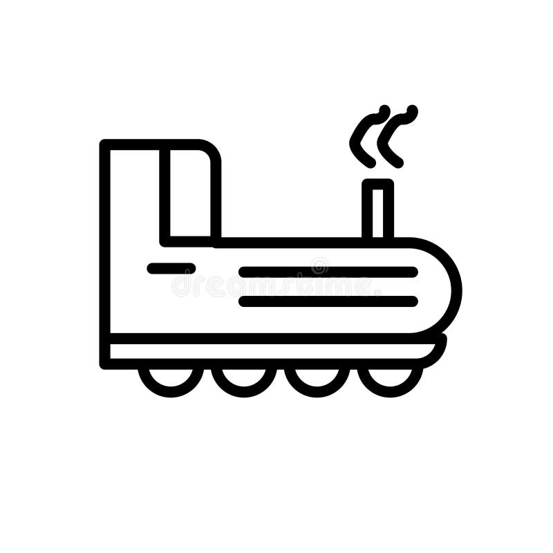 Train Icon Vector Isolated on White Background, Train Sign , Line or ...