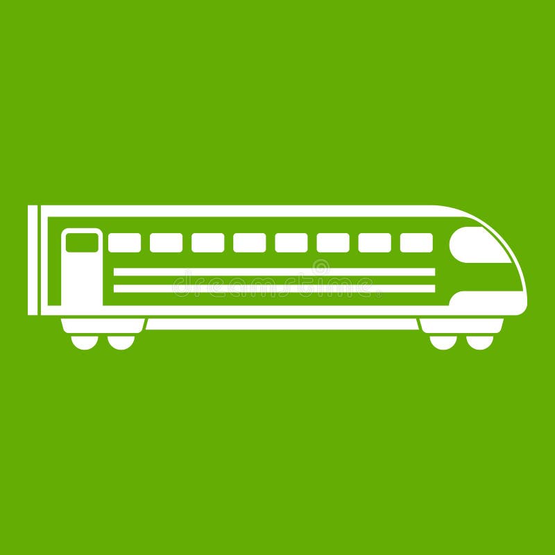 Green Modern Passenger Train Locomotive, Subway Transport Vector ...