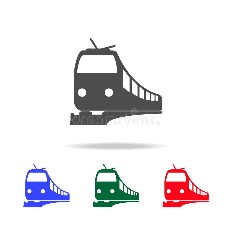 Train Icons. Elements of Transport Element in Multi Colored Icons ...