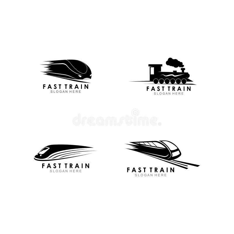 Train Illustration Logo Vector Flat Design Stock Vector - Illustration ...