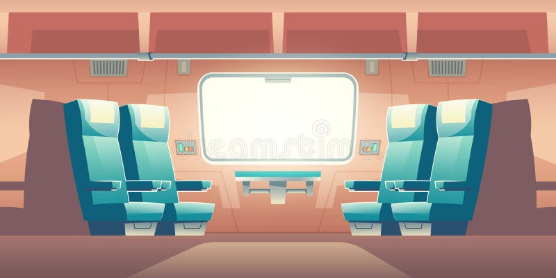 Train Inside Interior, Empty Railway Commuter Stock Vector ...