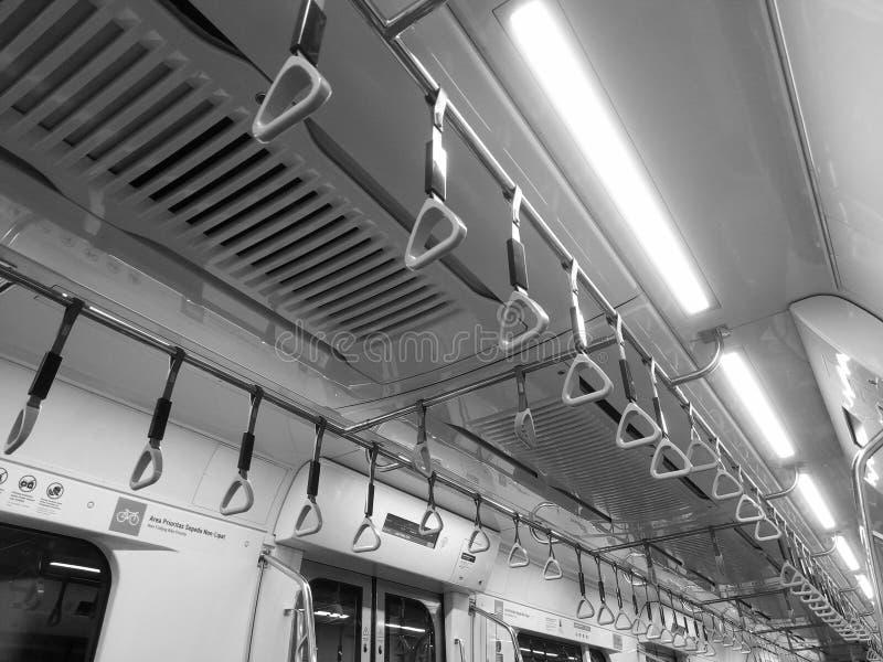 Train Inside in Monochrome Vibes Stock Image - Image of transport ...