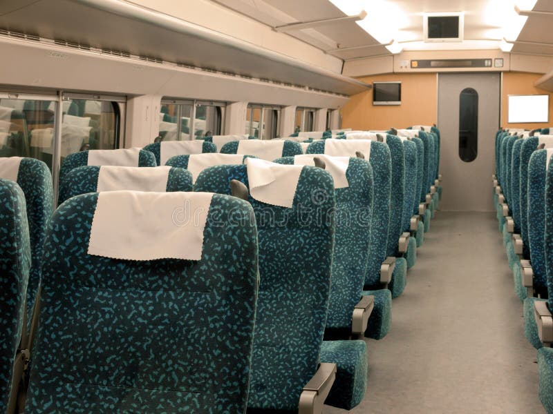 Train interior stock image. Image of bullet, indoors - 19651449
