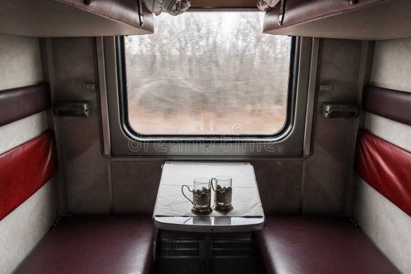 Train Interior with Empty Passageway Stock Photo - Image of light ...