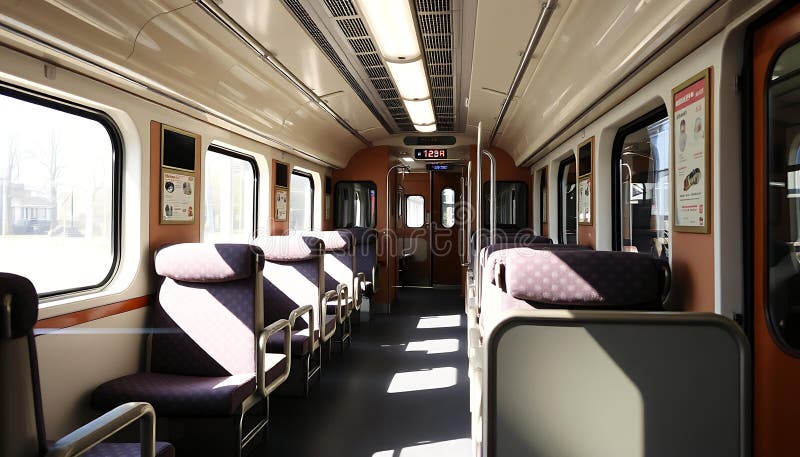 Train Interior Passenger Car, Travel, Transportation, and Comfortable ...