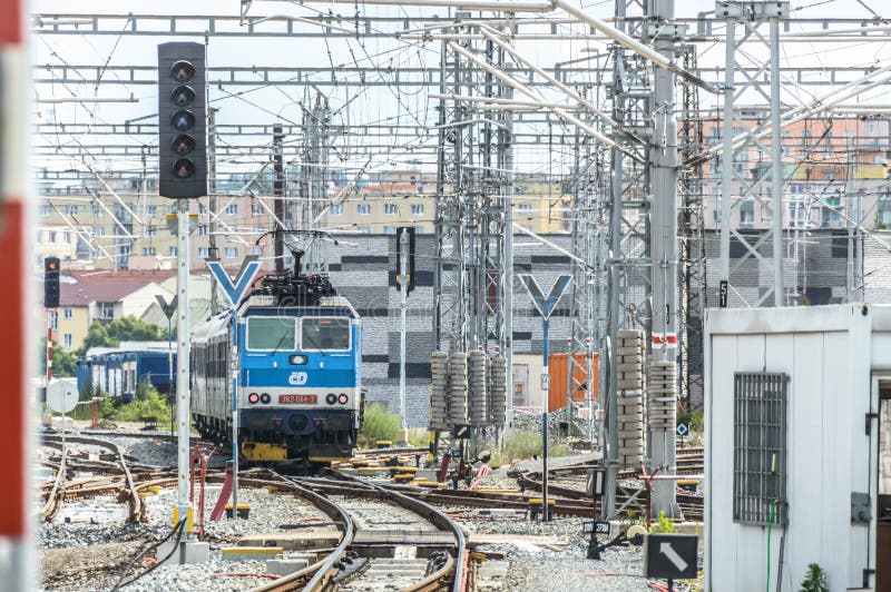 Train on Its Way To a Platform Editorial Photography - Image of ...