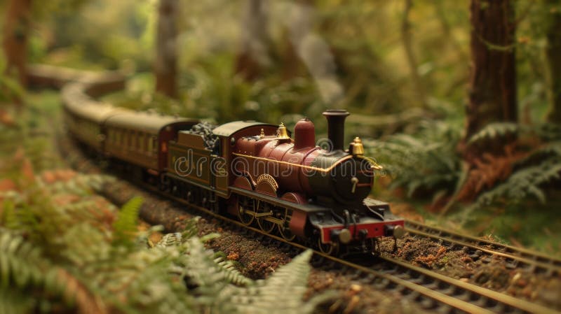 A Train Journey through Natures Own Fairy Tale Setting Stock Photo ...