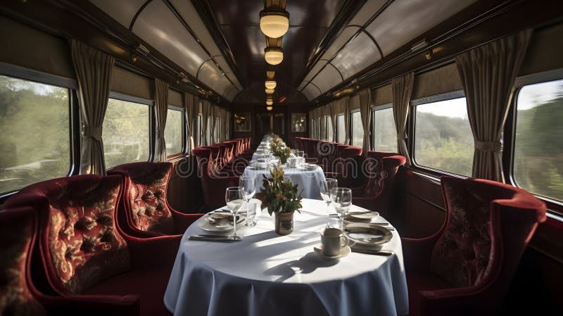 Train Journey Scenic Routes Gourmet Dining One Generative AI Stock ...