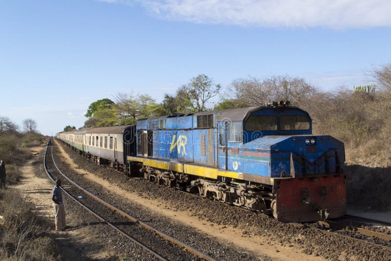 Train of the Kenyan Railways on the Historic Uganda Railway Editorial ...