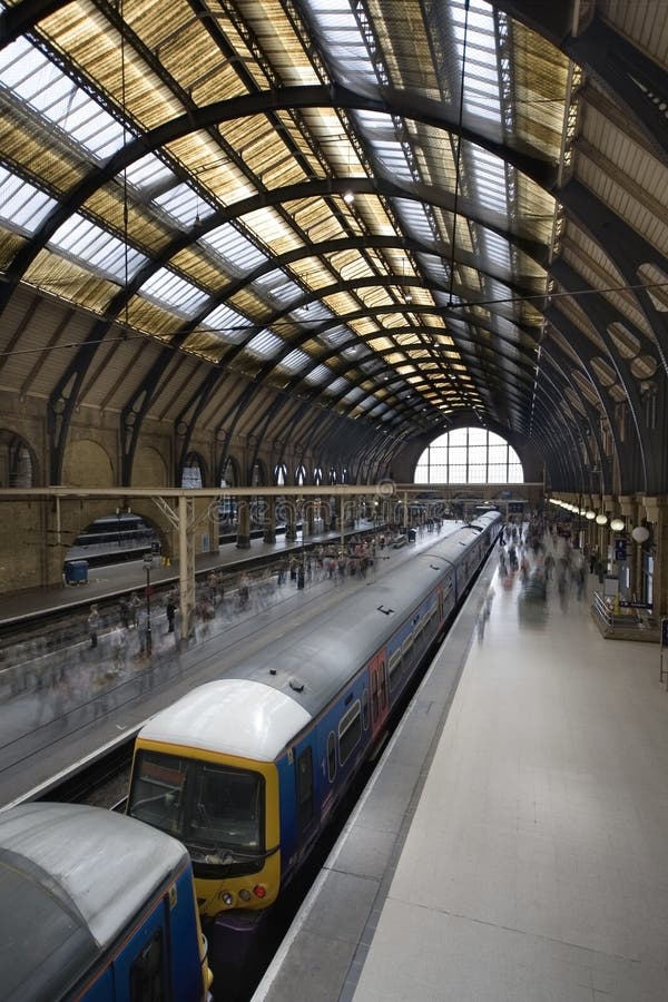 Train at Kings Cross Station, London Stock Photo - Image of people ...