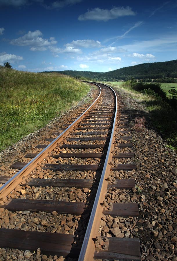 Train in the landscape stock photo. Image of industry - 12019926