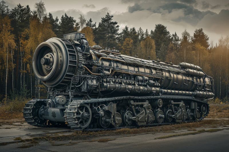 A Train with a Large Engine and a Lot of Pipes Stock Photo - Image of ...