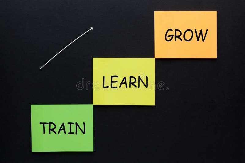 Train Learn Grow stock image. Image of teaching, coach - 276790479
