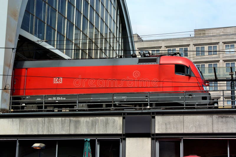 The Train Leaving the Station Alexanderplatz Editorial Image - Image of ...