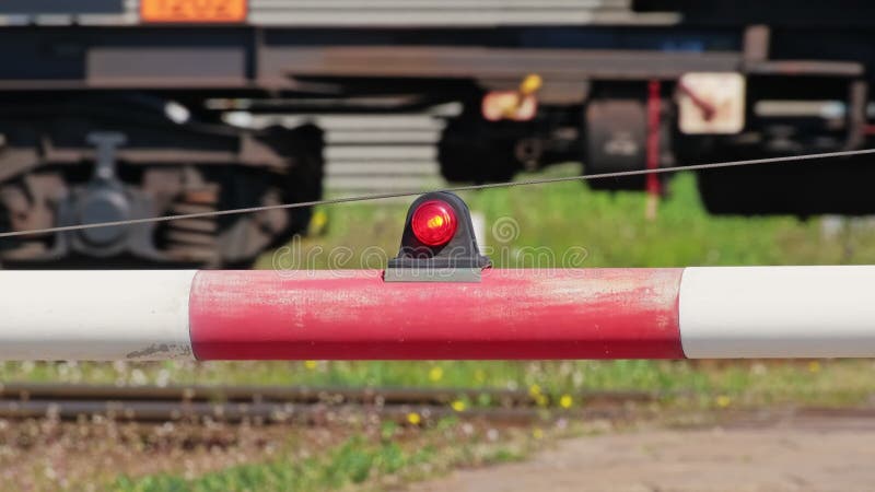Level Crossing Intersection of Railway Line and Road with Lowered ...