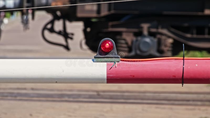 Level Crossing Intersection of Railway Line and Road with Lowered ...