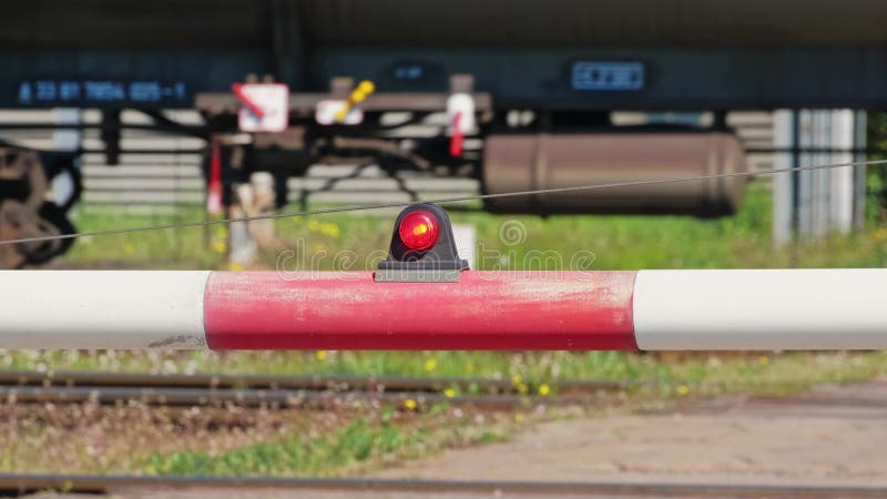 Level Crossing Intersection of Railway Line and Road with Lowered ...
