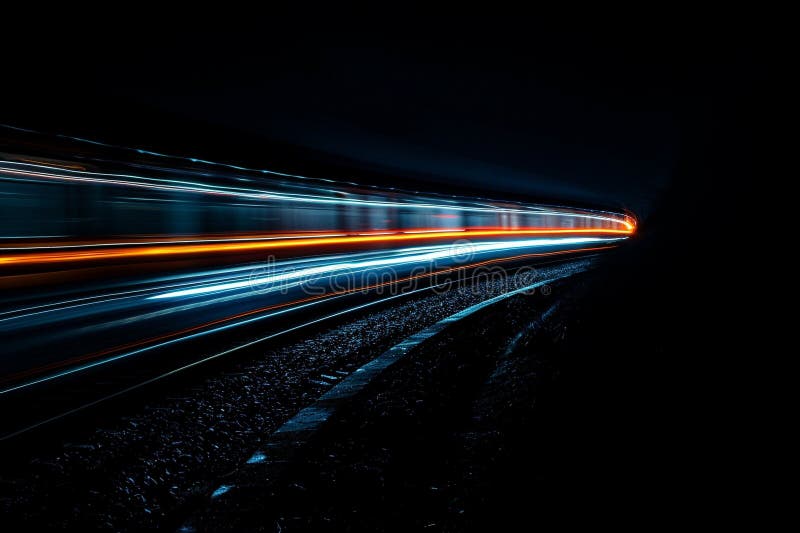 Train Lights at Night stock illustration. Illustration of light - 331979181