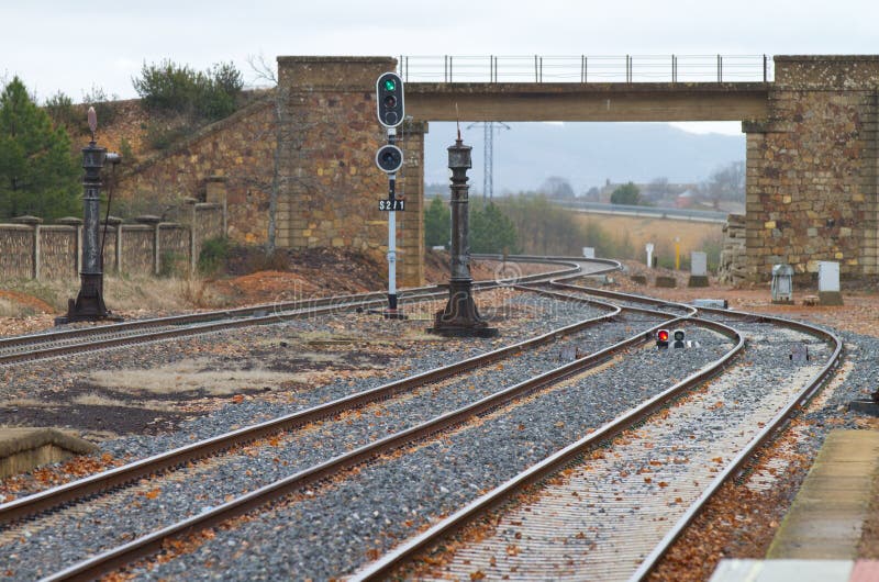 Train line stock photo. Image of tree, transport, direction - 24440534